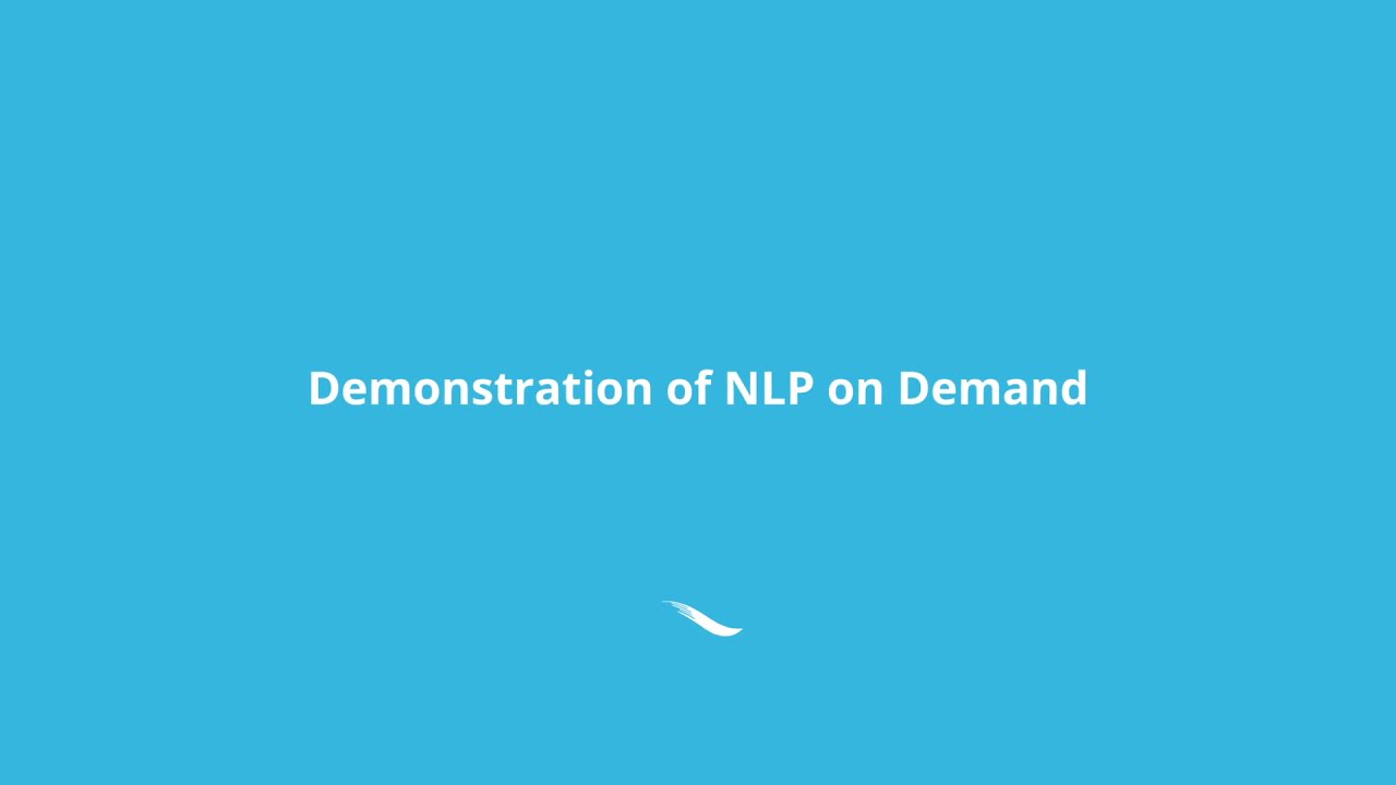 NLP for Healthcare: Demonstration of NLP on Demand - YouTube