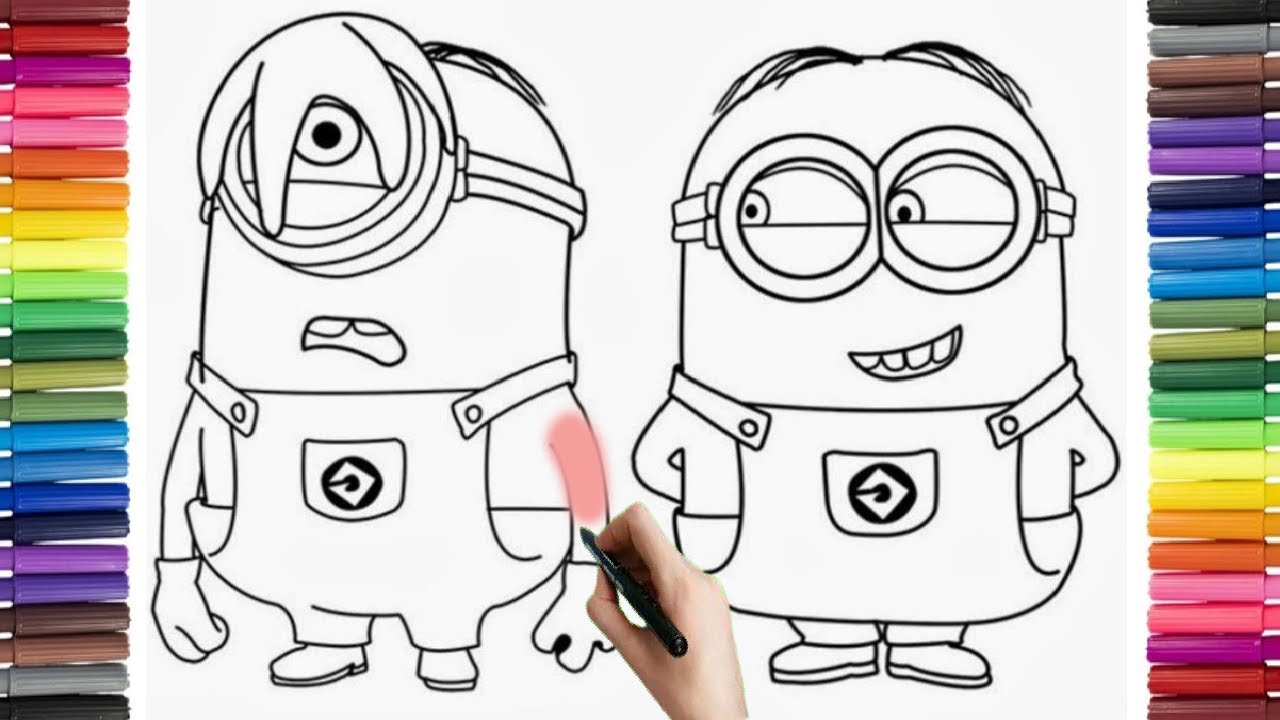 Сурет салу миниос | How to draw minios | Bolalar uchun yoqimli ...