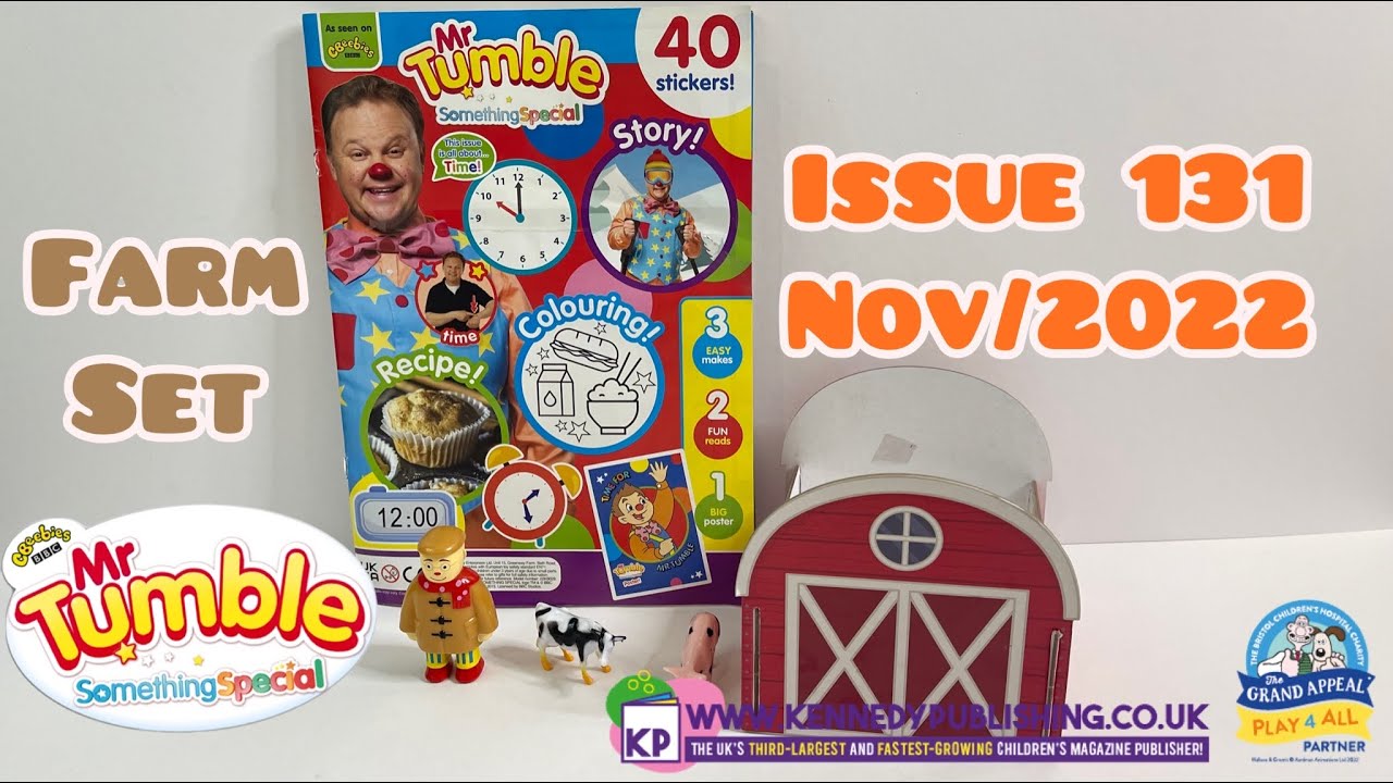 Mr Tumble magazine, issue 131, Nov/2022 with Darm play set !! 🐄🐖🚜 - YouTube