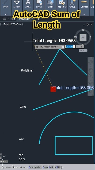 Shorts AutoCAD tutorial: Sum Of Length With "Lisp" - YouTube