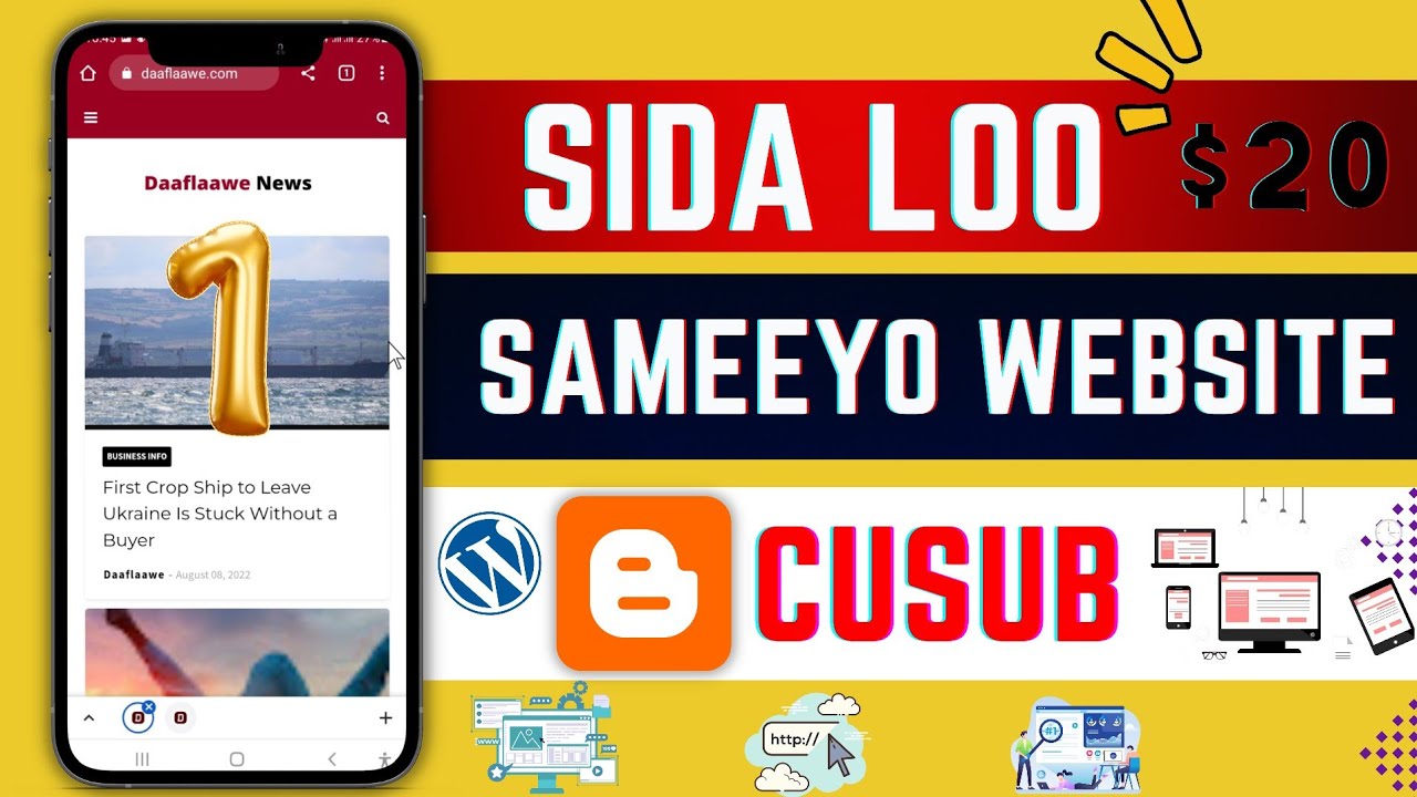 Baro sida loo sameeyo website | Website lacag laga sameeyo | Full Course Bilow ilaa Dhamaad ...