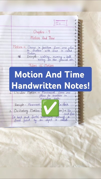 Notes | Motion And Time - Class 7 Science NCERT Chapter 9 Motion and ...