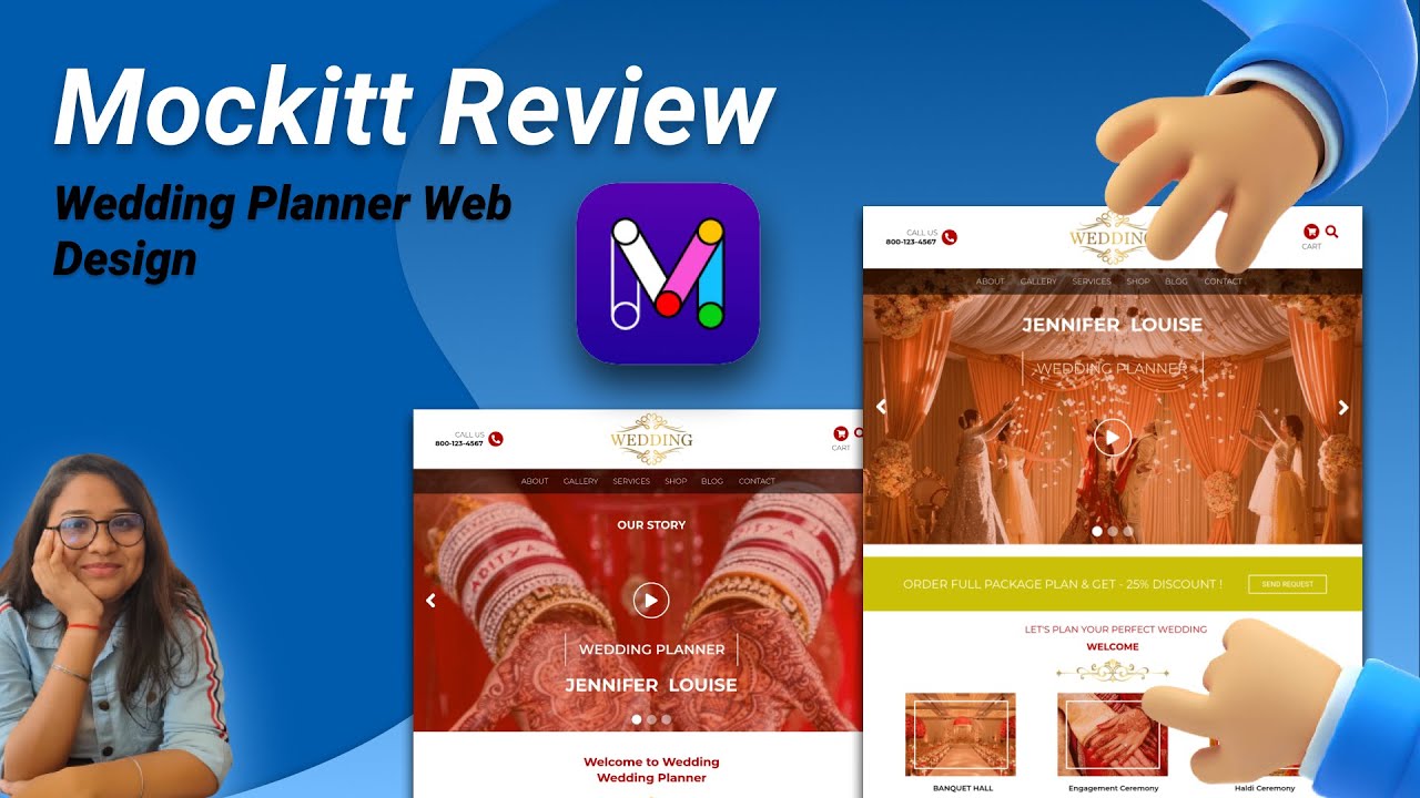 WonderShare 🎯 MOCKITT Review | Wedding 😊 Planner Web Design | Speed Art | Web Design - YouTube