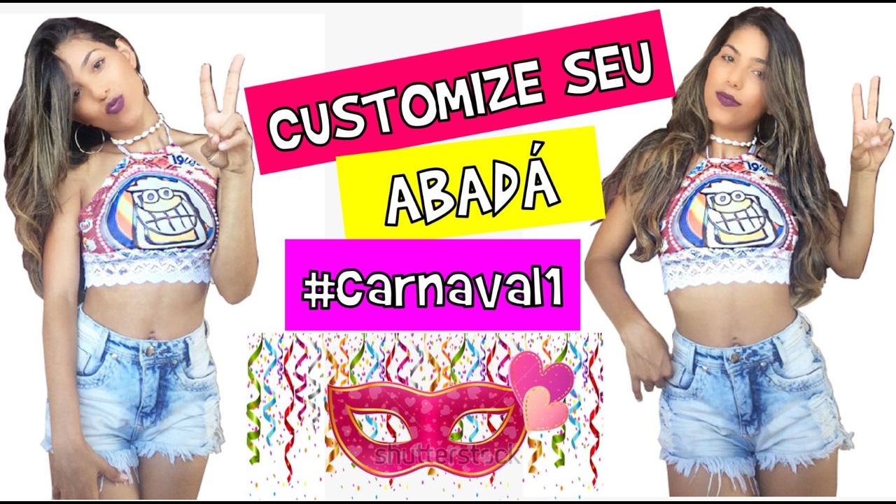 DIY: CROPPED COM ABADÁ| CUSTOMIZAÇÃO ABADA #carnaval1 - YouTube