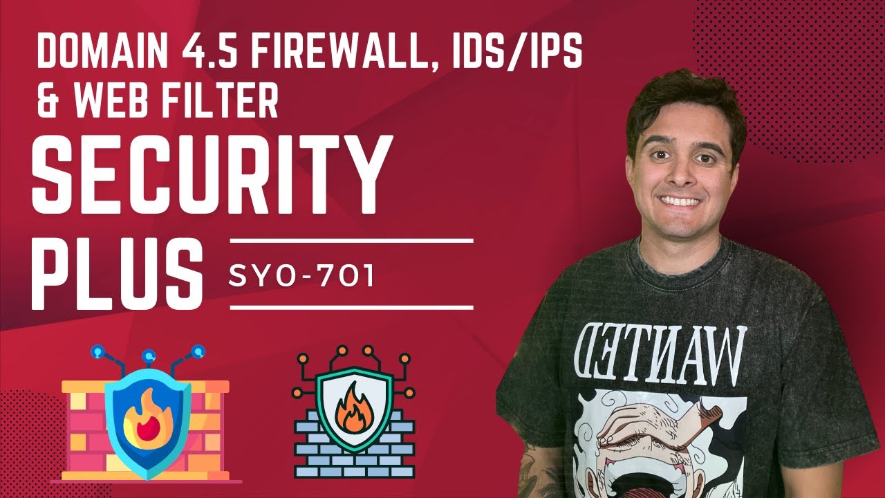 SECURITY PLUS COURSE 2024: Domain 4.5 Firewall, IDS/IPS & Web Filtering ...