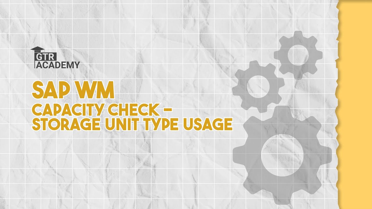 SAP WM | Capacity check - Storage unit type usage - YouTube