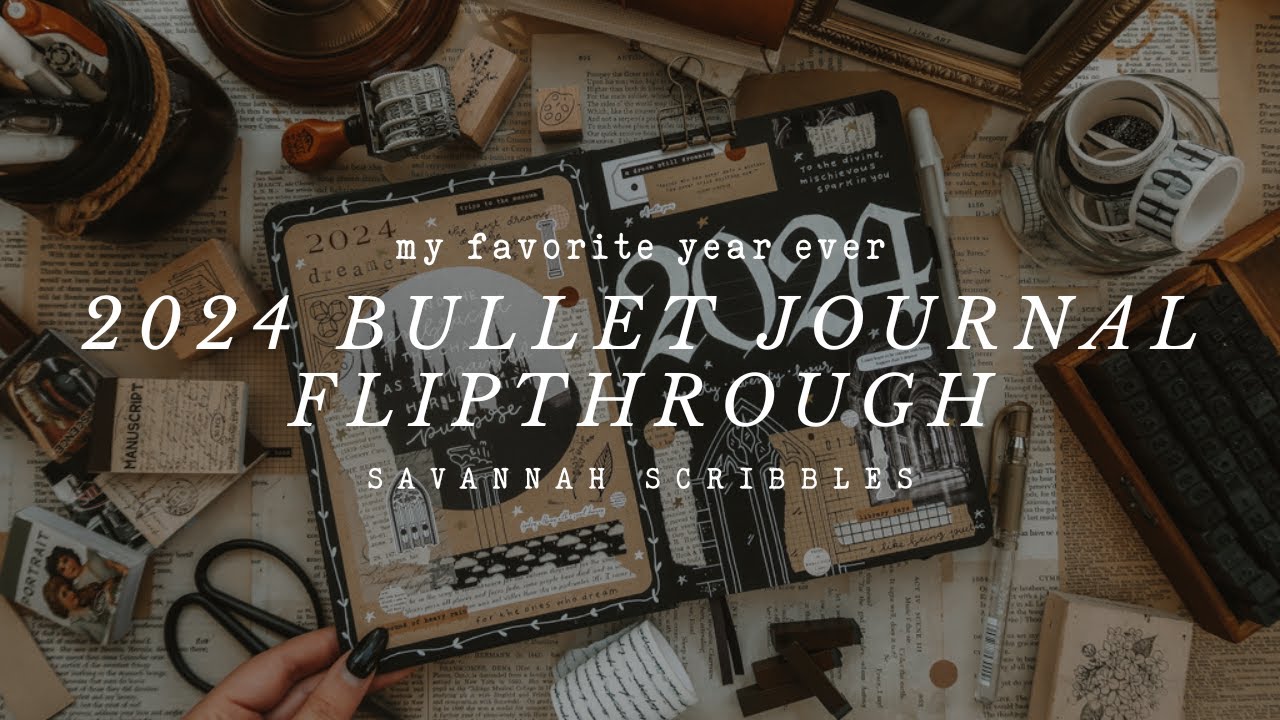 2024 Bullet Journal Flipthrough I My Favorite Journal Ever I Black Page ...