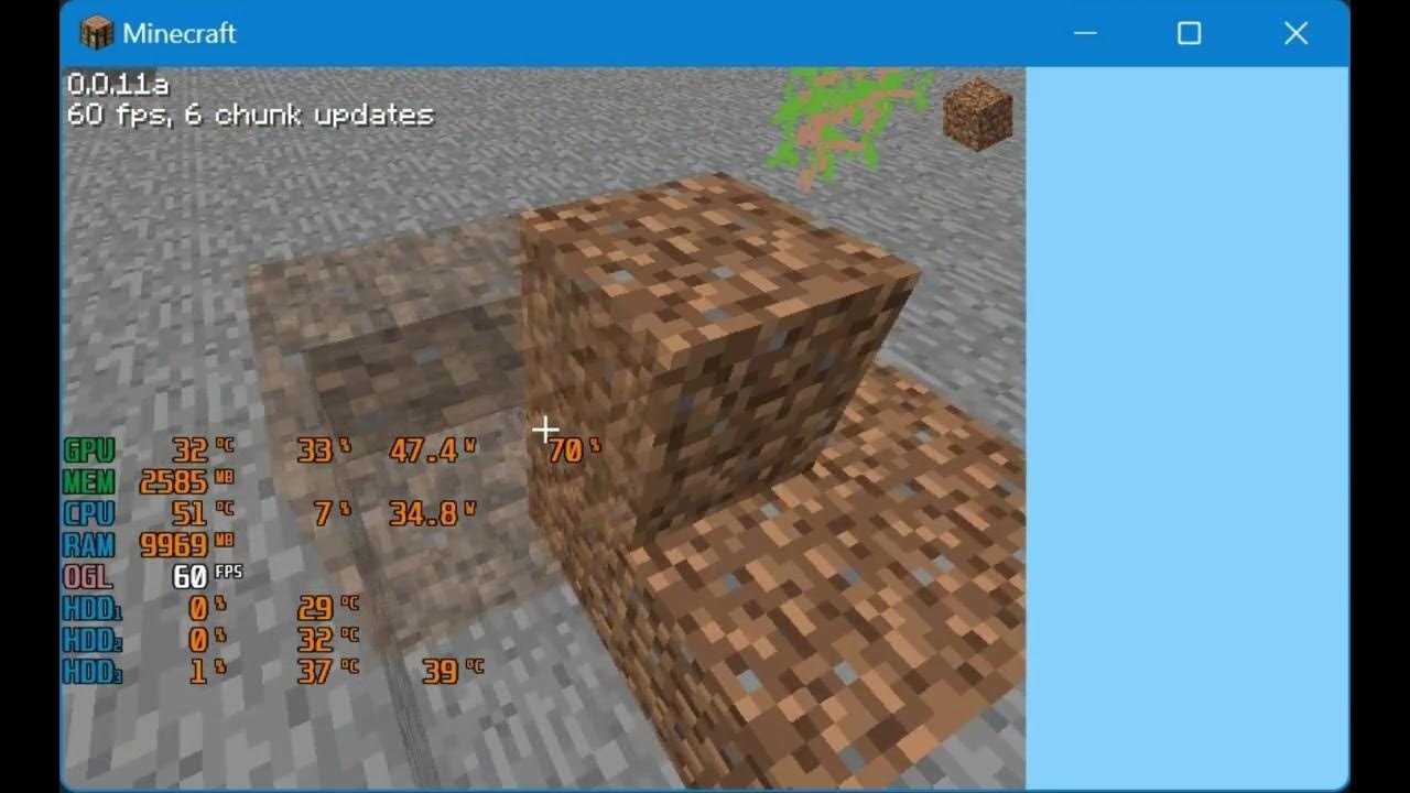 Minecraft Alpha c0.0.11a - YouTube