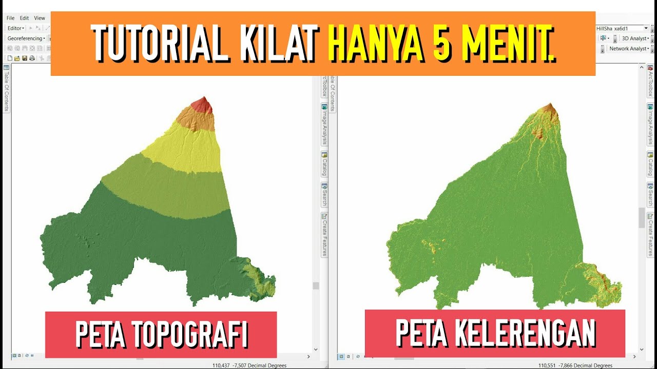 Tutorial Kilat Pembuatan Peta Topografi dan Peta Kelerengan | SaIG 4A ...