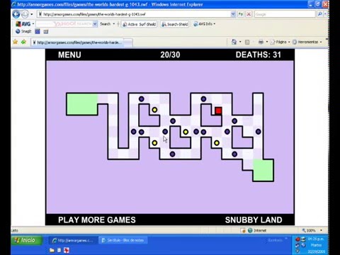 El juego mas dificil del mundo - World hardest game PARTE 2 - YouTube