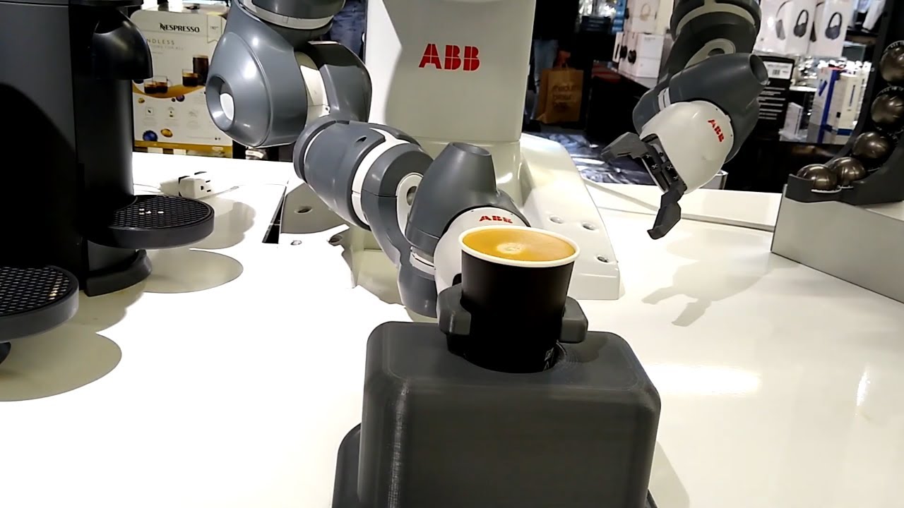 This robot can make you coffee - ABB Robotics - Nespresso coffe machine ...