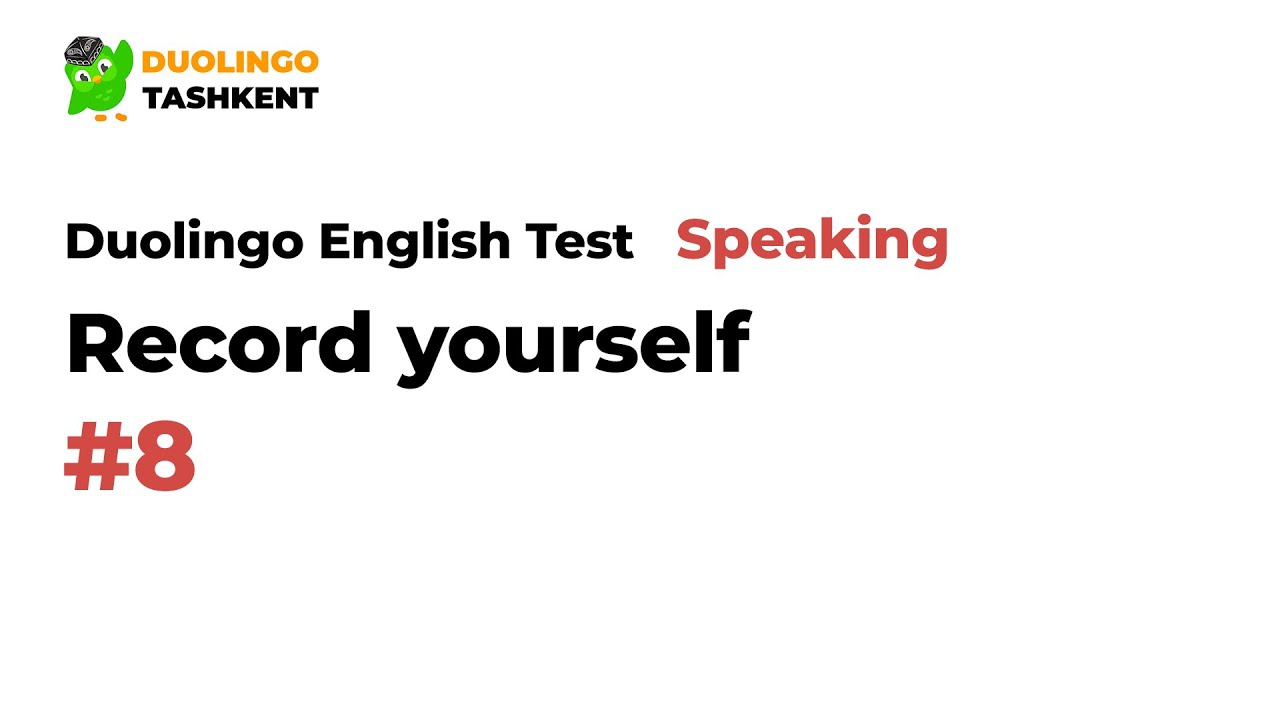 Record yourself (Speaking Part) | Duolingo English Test (DET) - YouTube