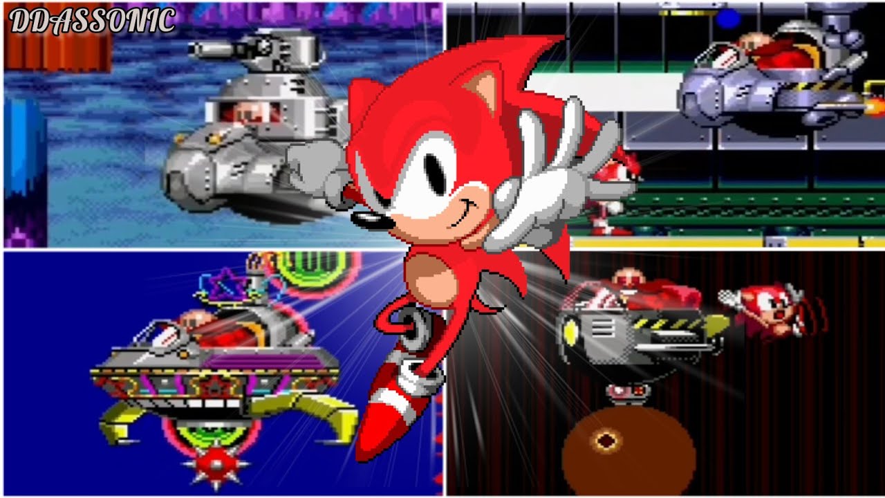 Sonic 2 Extended - Bosses VS Red Hot Sonic - YouTube