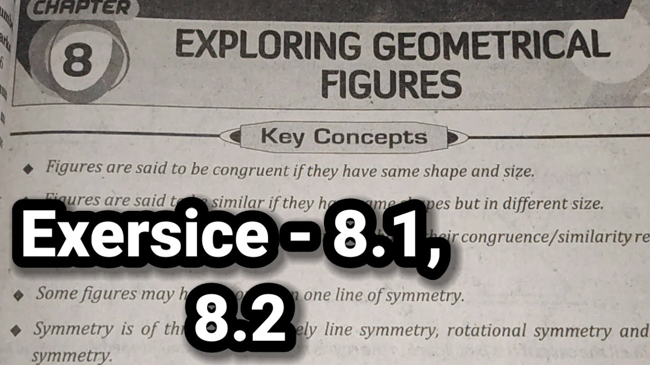 8th class | maths | 8.Exploring Geometrical Figures exersice - 8.1 , 8. ...