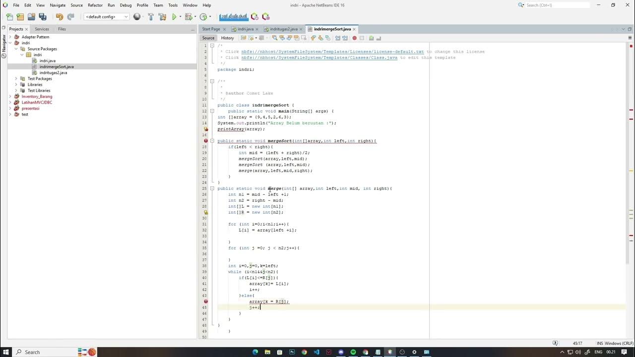 Tugas 2 Struktur Data Merge-Sort dan Counting-Sort | Universitas Terbuka - YouTube