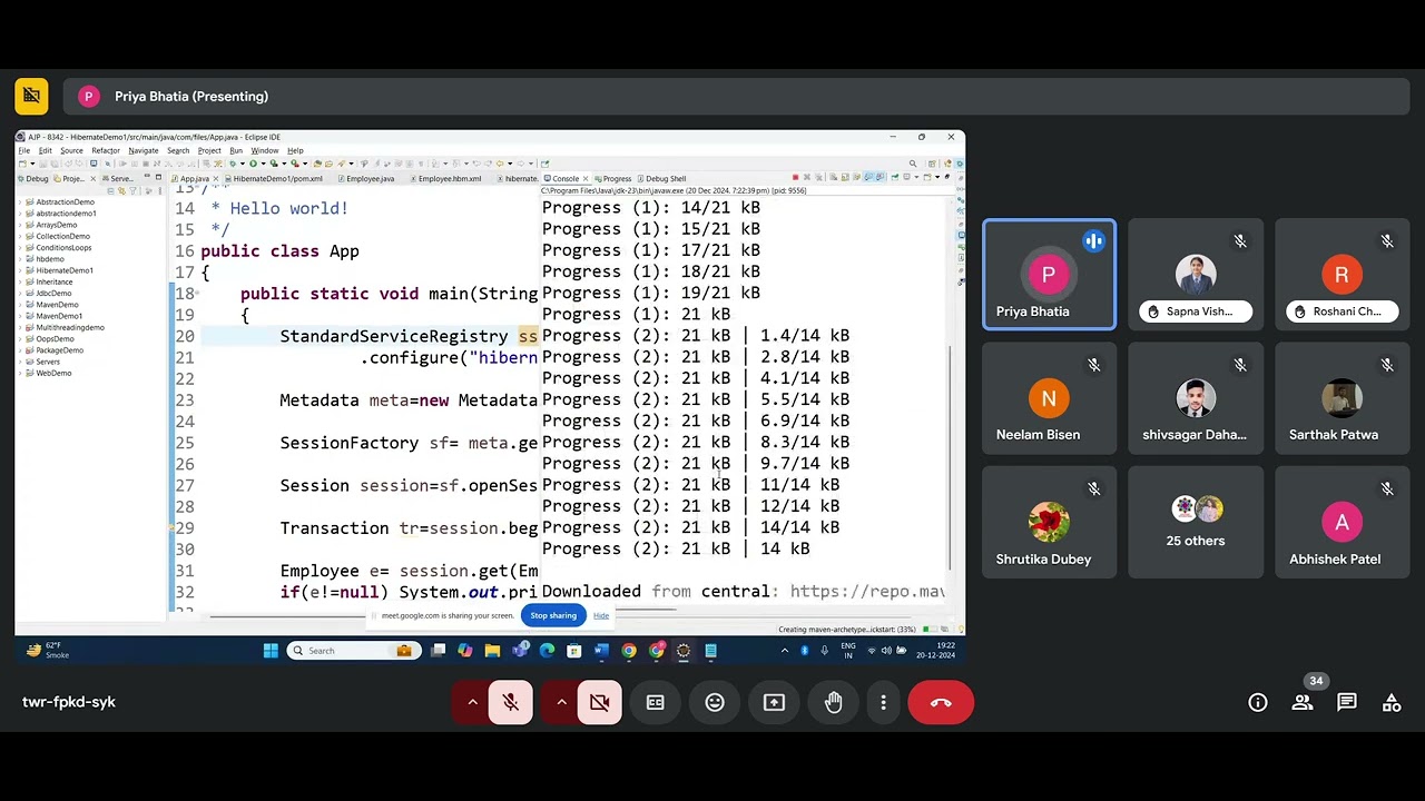 Java Lecture 35 Priya Bhatia Hibernate Program With Annotation 4302