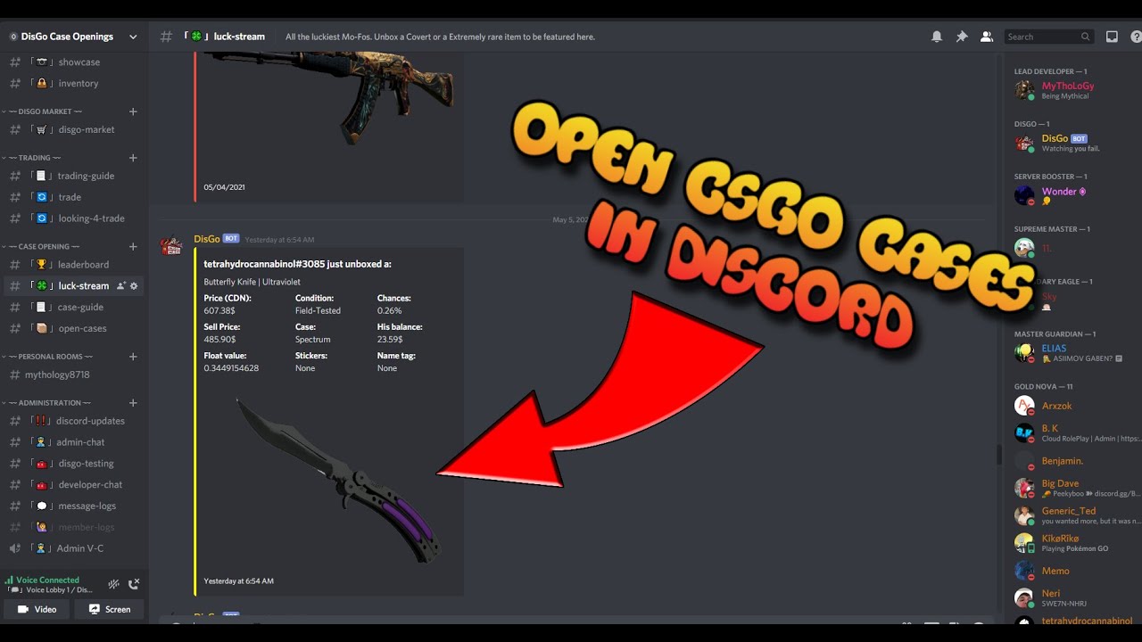 Unbox / Open CSGO cases / Discord (DisGo) - YouTube