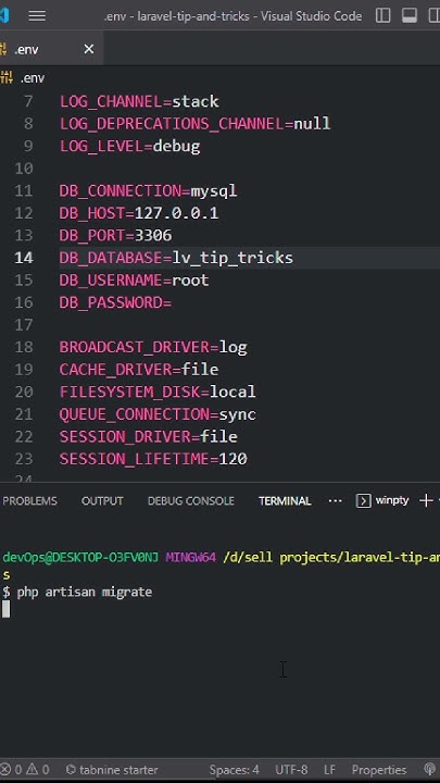 database make easily in laravel #shorts - YouTube