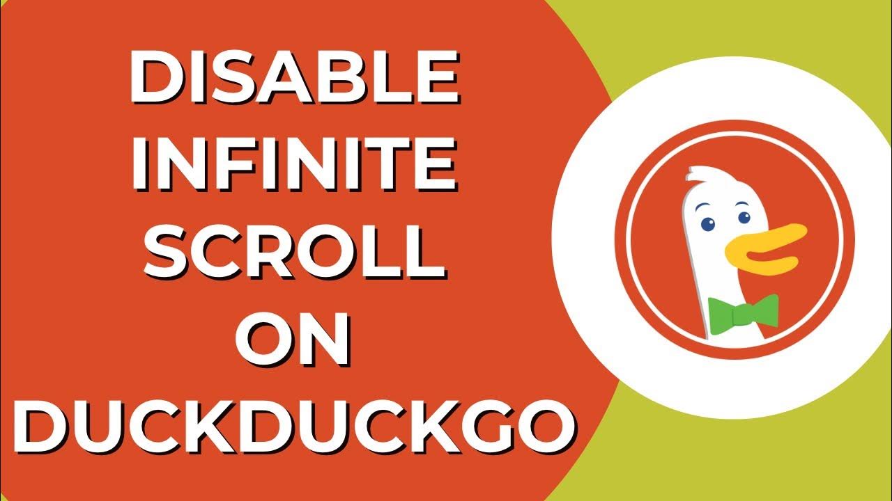 How to Enable Infinite Scroll in DuckDuckGo 2024? - YouTube