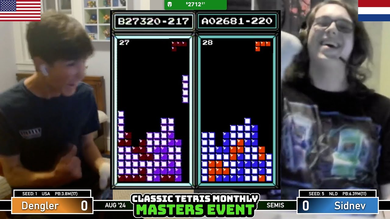 CURSED!! Dengler, Sidnev | SEMIS | Classic Tetris Monthly Masters ...