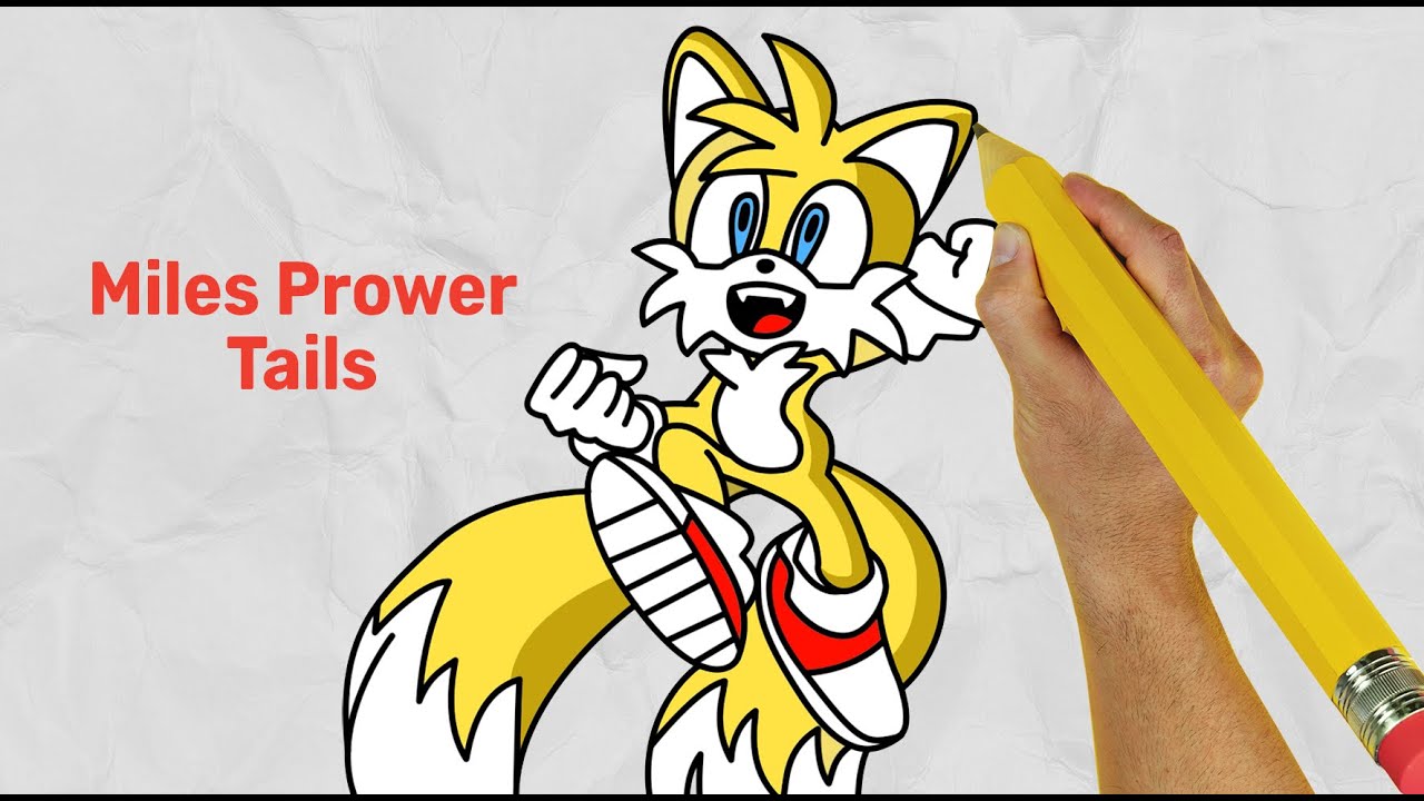 How To Draw Miles Prower | Tails | Sonic the Hedgehog | Easy drawing ...
