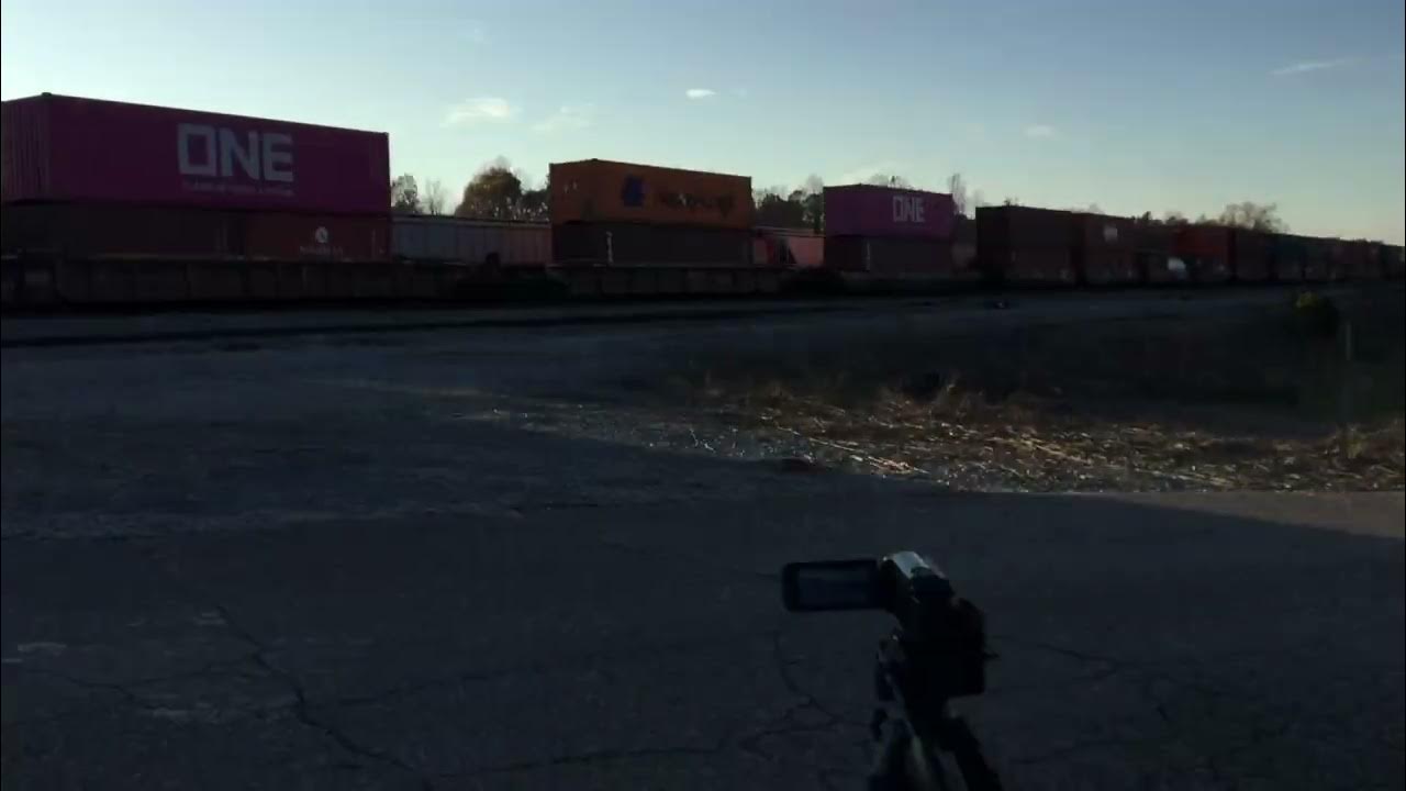 Eastbound NS 4003 Leads NS 1128 DPU Trails NS 278 Intermodal Crewe VA - YouTube