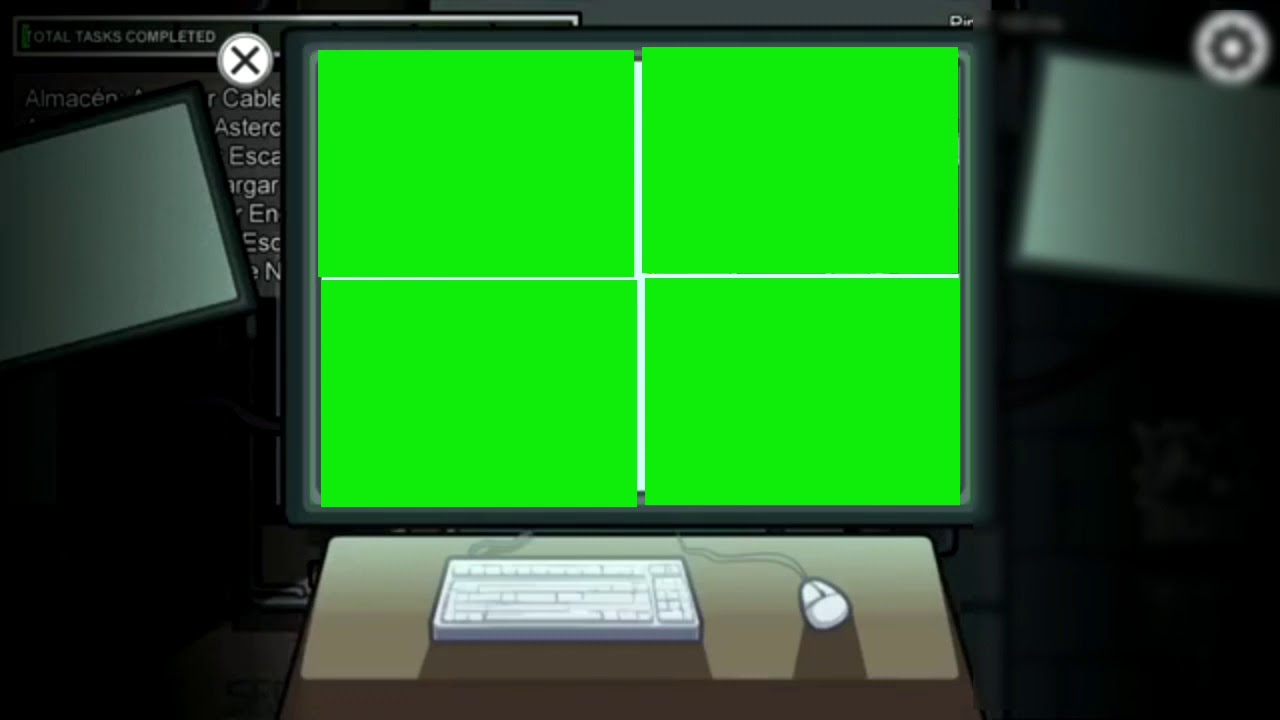 Among Us Security Cameras(Green Screen) 4-Way - YouTube