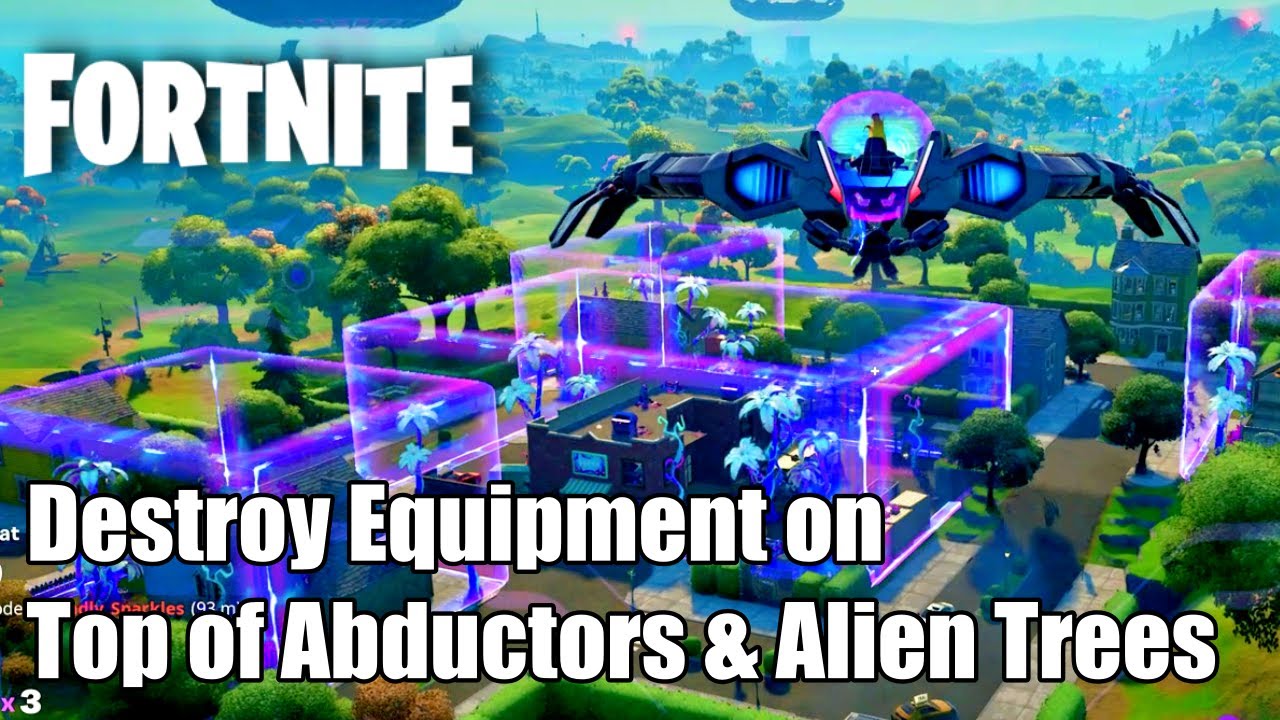 Destroy Equipment on Top of Abductors & Alien Trees - Fortnite Chapter ...