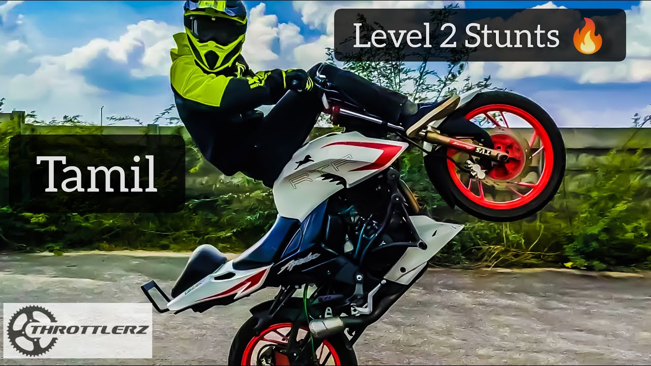 Level 2 Stunts 🔥| Tamil bike stunts | Throttlerz | Vera level stunts ...