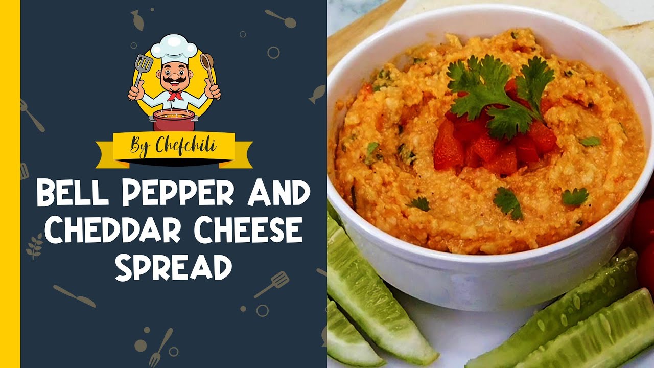 Bell Pepper and Cheddar Cheese Spread | Roasted Red Pepper Dip ...
