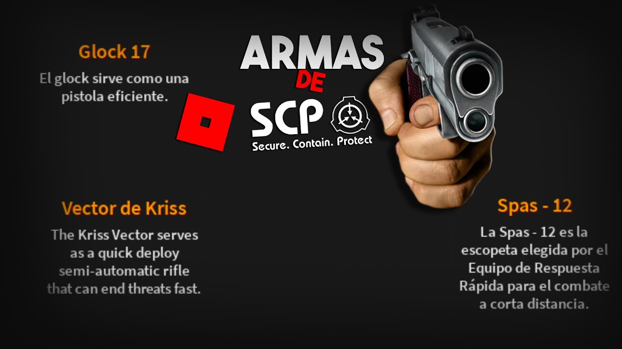 ¡TODAS LAS ARMAS DE SCP: ROLEPLAY! - Roblox - YouTube