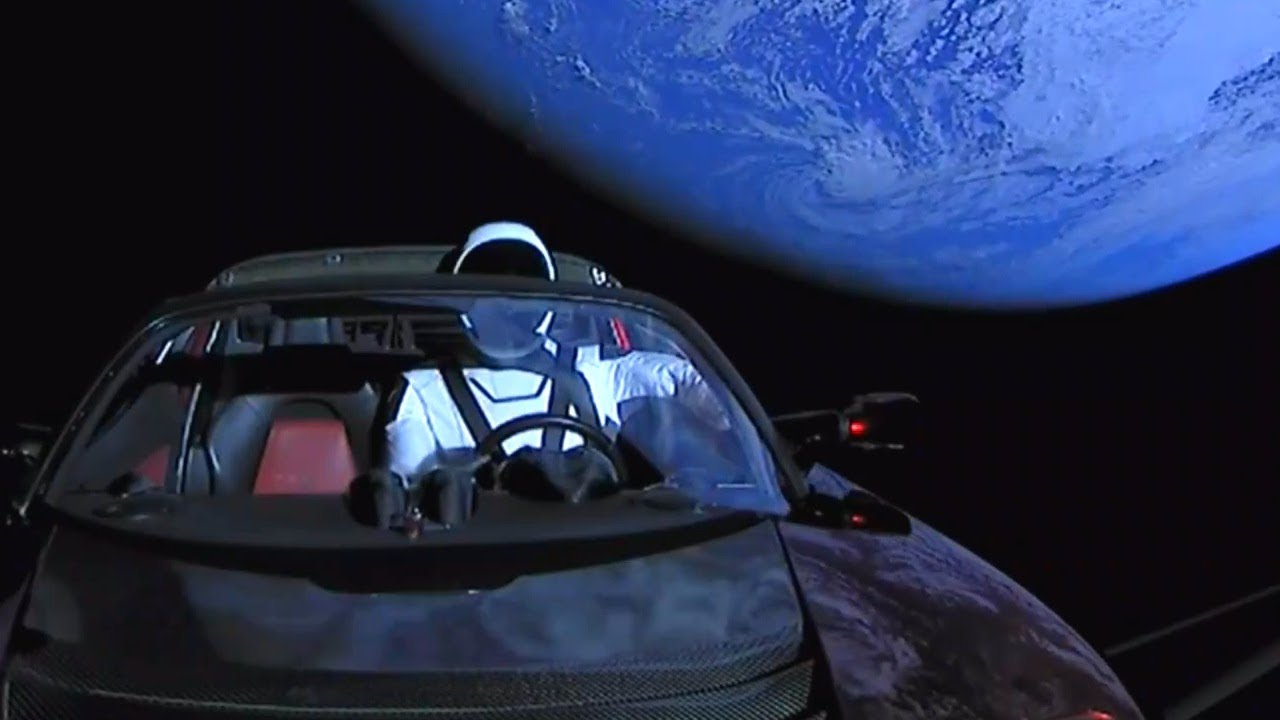 Timelapse Of Starman Roadster And Falcon Heavy Upperstage In Orbit 8x ...