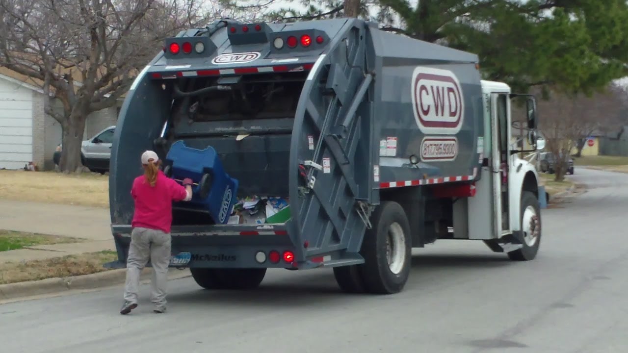 CWD Freightliner M2 McNeilus Metro-Pak Rear Loader - YouTube