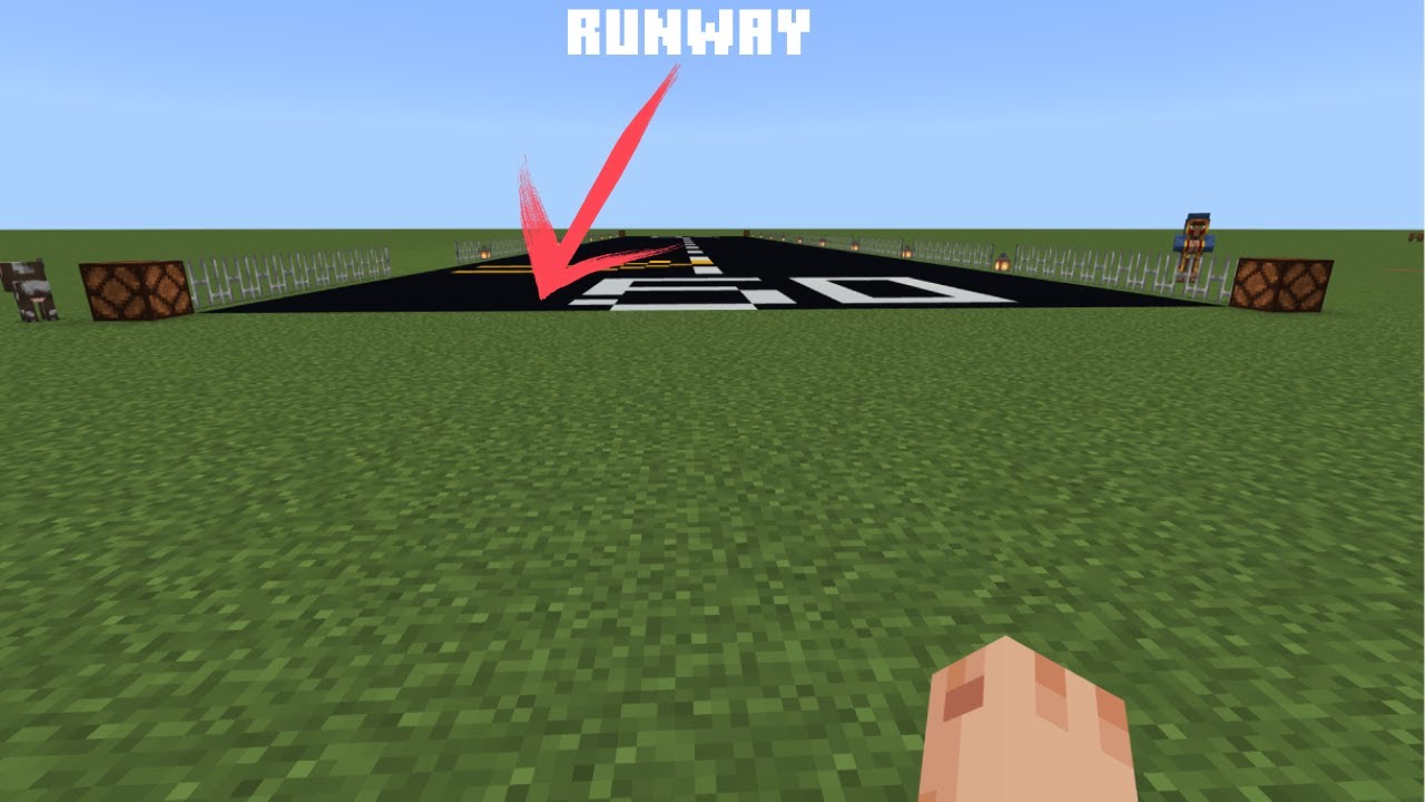 Minecraft Tutorial: How to make a Runway "Airport Part 1" - YouTube
