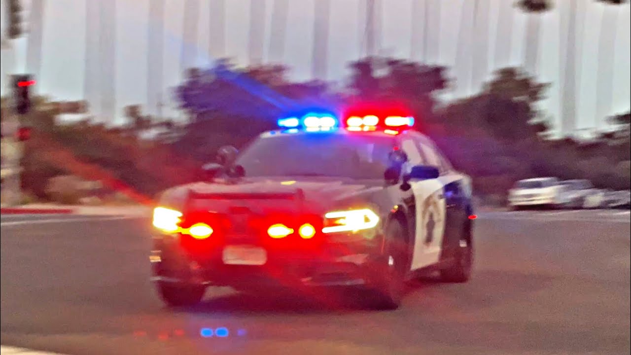California Highway Patrol Dodge Charger Responding Code 3 - YouTube
