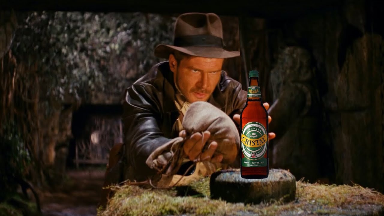 CERVEZA CRISTAL beer ad ~ Raiders of the Lost Ark ~ Indiana Jones MEME ...