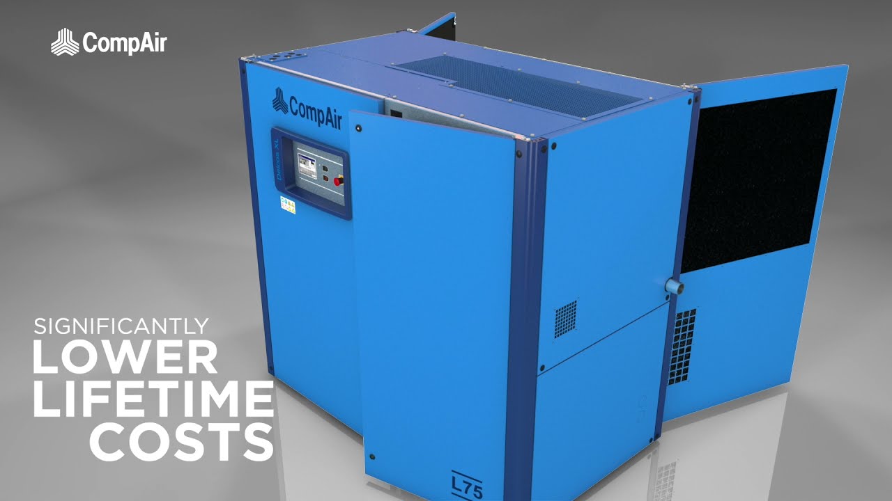 New 55 to 75 kW (frame 4e) screw compressors from CompAir - YouTube