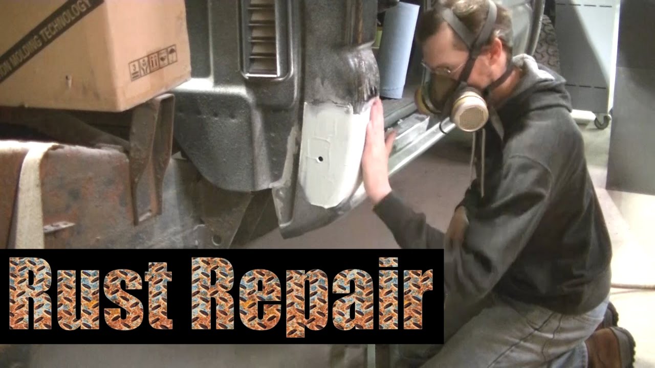 Darth Dually Silverado Crew Cab Rusty Rocker Repair 5 "Bodywork" - YouTube