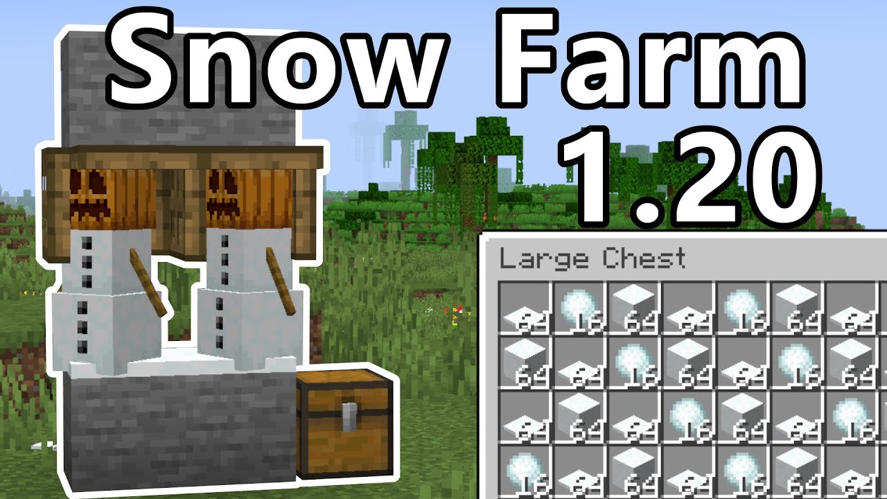 Simple Snow Farm | Minecraft 1.20 - YouTube