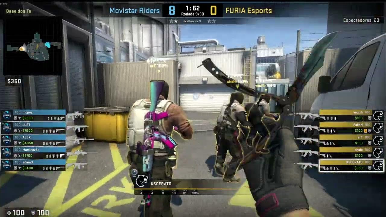 Pov csgo demo KSCERATO (35/20) Furia vs Movistar Riders - Nuke (ESL Pro League 30/08/2023) - YouTube