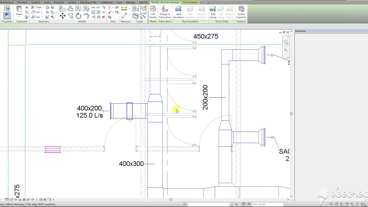 Revit Mechanical Duct Logical System - Using System Inspection - YouTube