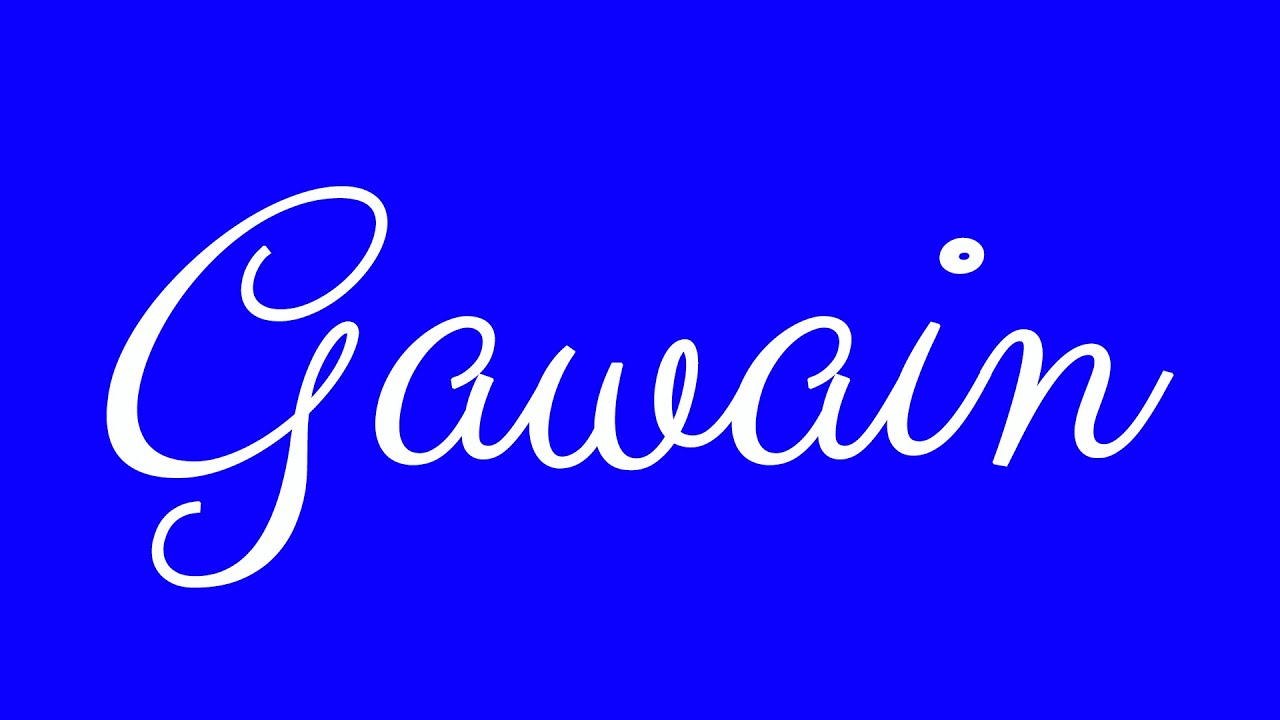 Learn how to Sign the Name Gawain Stylishly in Cursive Writing - YouTube
