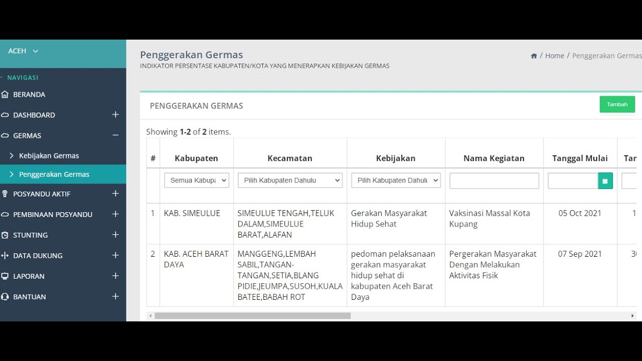 mengisi Pergerakan GERMAS ke aplikasi komdat kesmas - YouTube