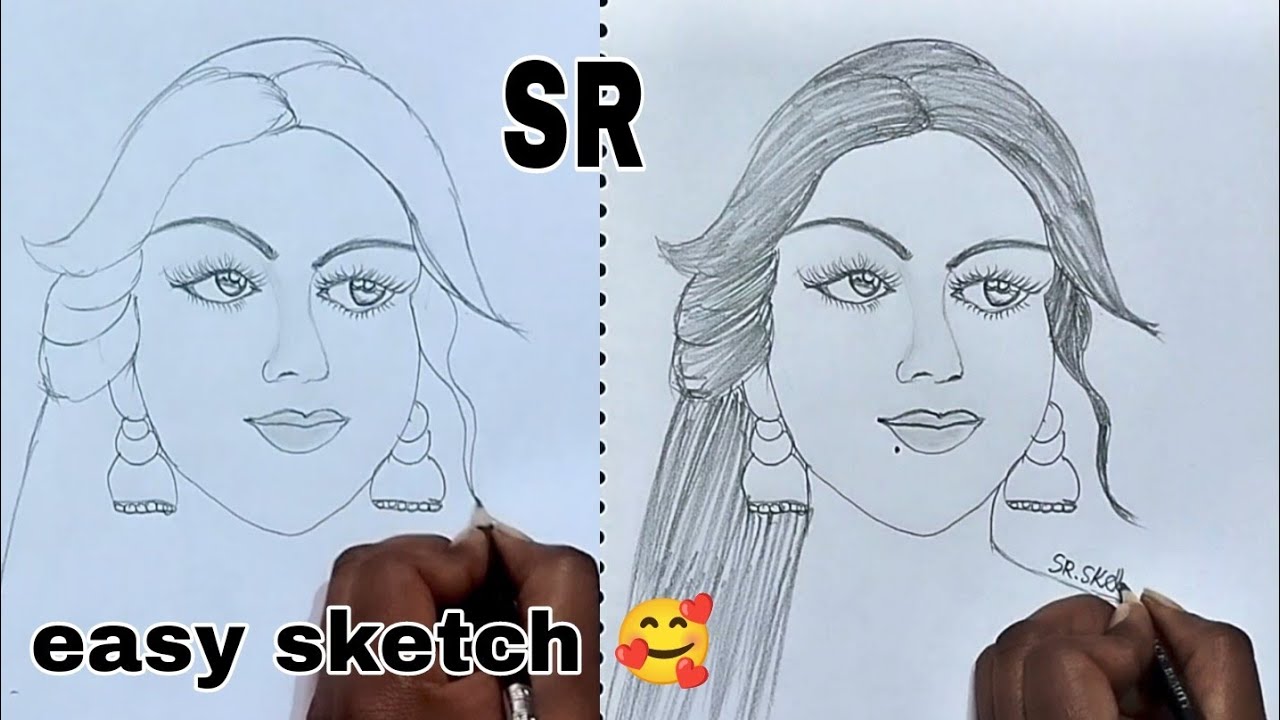 tha best technique to draw a cute face ll how to draw a cute face ...