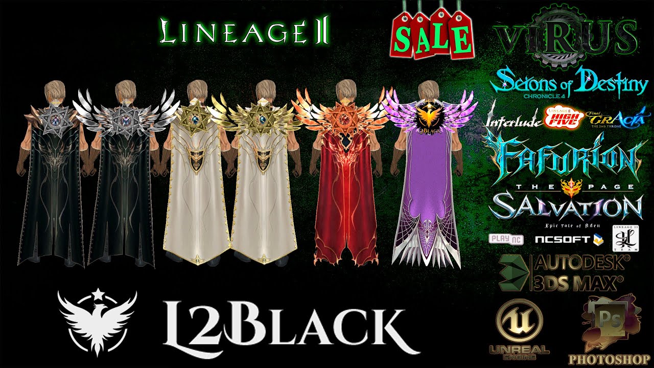 New Cloaks with Logo for the www.L2Black.Ru Lineage II - Gracia Final ...