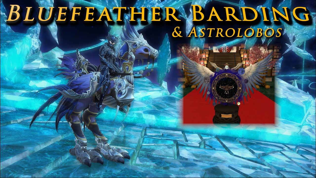 FFXIV: Bluefeather Barding & Astrolabos Housing Item - YouTube