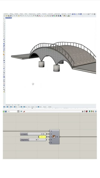 Rhino Grasshopper Script (Parametric Bridge) #shorts - YouTube