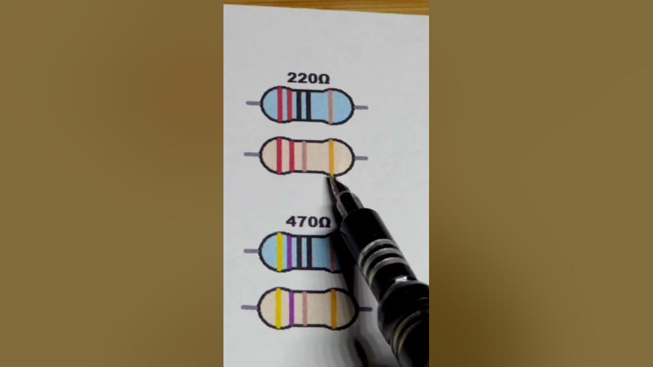 Reading 220 Ohm Resistor Color Code 5 or 4 Band For Beginners Learning ...