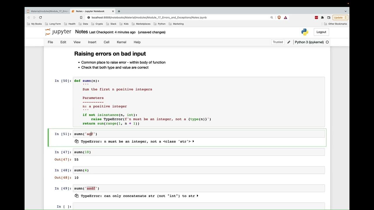 12 Raising Errors on Bad Input - YouTube