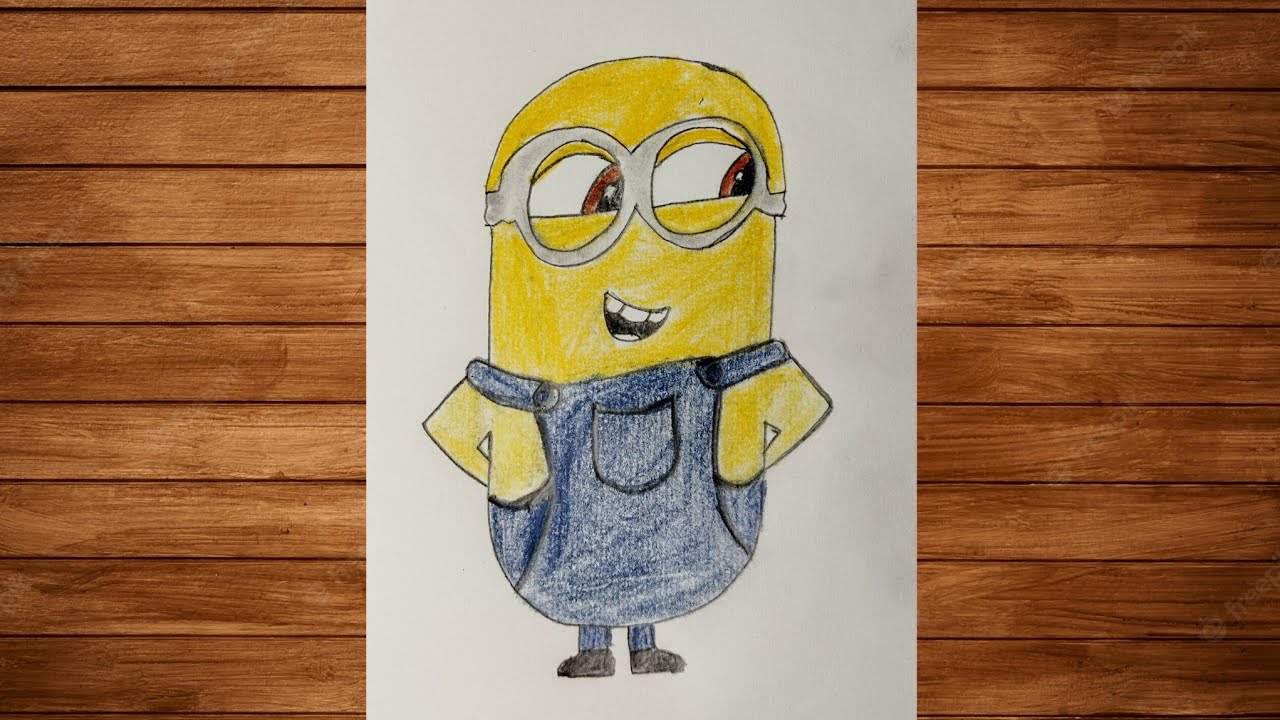 Minion's drawing tutorial| How to draw cute minions| Easy drawing ...